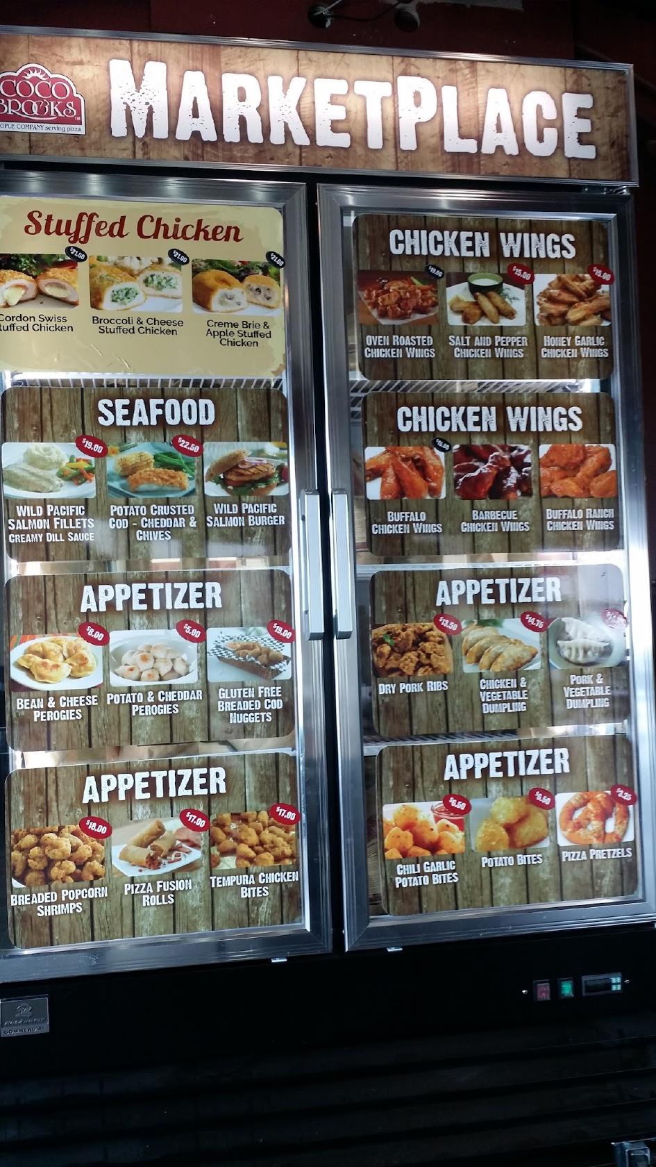 Menu at Coco Brooks Foothills pizzeria, Calgary, 48 Ave SE