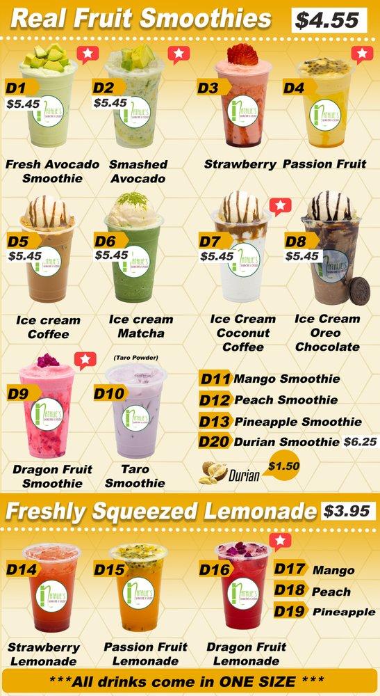 Menu at Natalie’s Sugar Cane & Dessert pub & bar, Tukwila