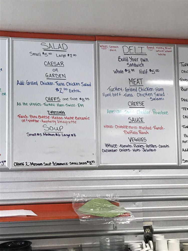 Menu at Park Row Cafe, Waterbury