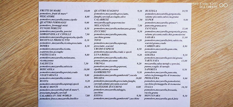 Speisekarte von Ristorante Pizzeria Tovo, Limone Sul Garda