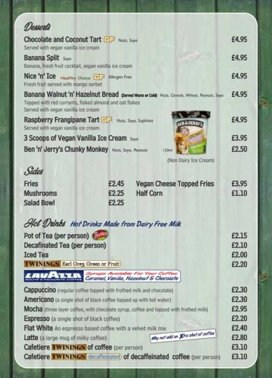 Menu at Route 39 restaurant, Wadebridge