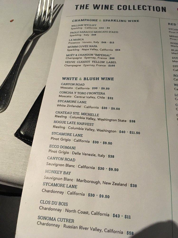 Menu at Spirit of New Jersey restaurant, Weehawken