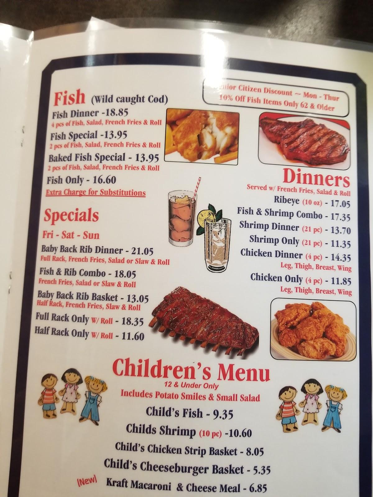Menu at Turkey Lake Restaurant & Tavern, USA