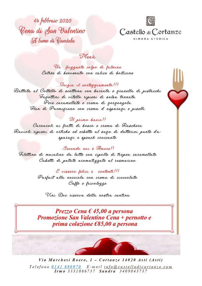 Carta del restaurante La Locanda del Castello, Gabiano