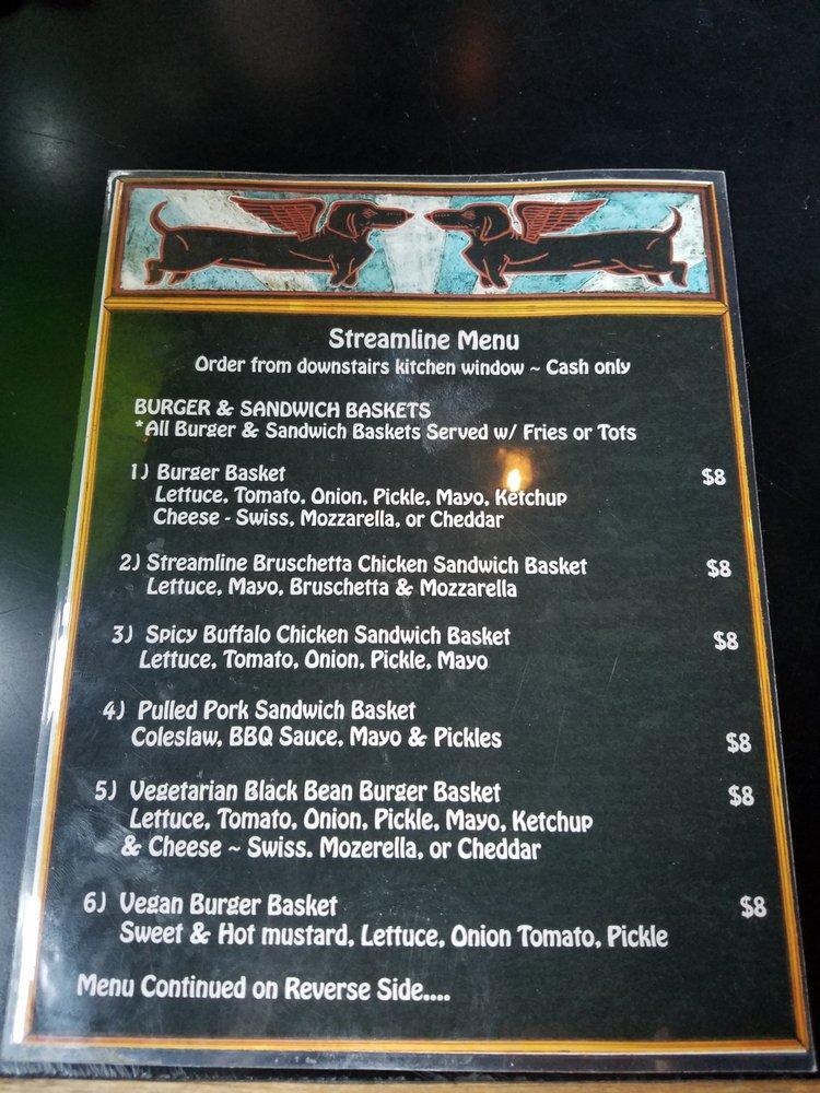 Menu at Streamline Tavern pub & bar, Seattle, 174 Roy St