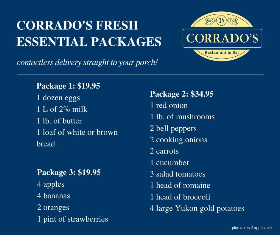 Menu at Corrados Restaurant & Bar, Whitby