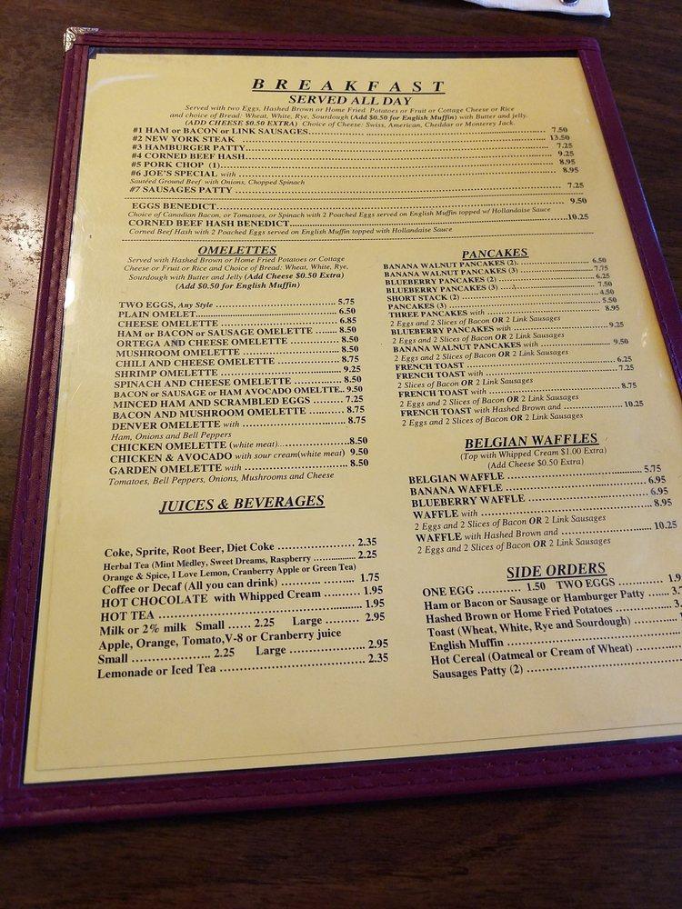 Menu at Southshore Cafe, Alameda