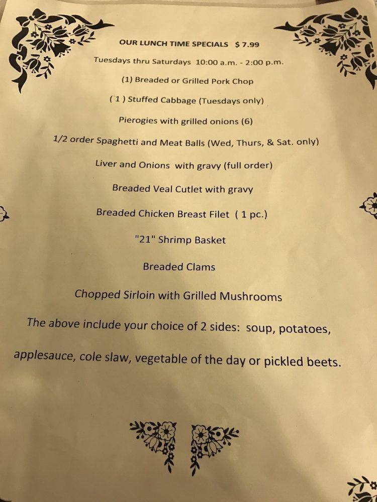 Menu at Chris' Restaurant, Lorain