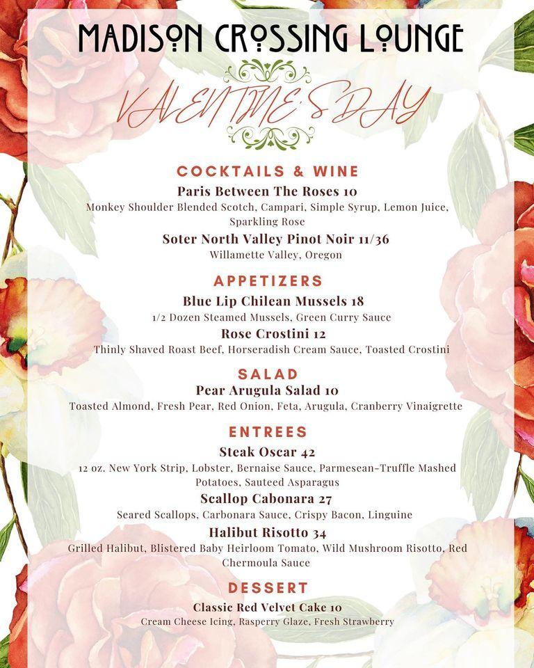 Menu at The Lounge restaurant, West Yellowstone
