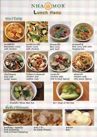 Menu at Nha Mor Mark restaurant, London