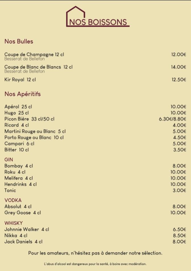 Menu au Restaurant Le Trappeur, Thionville