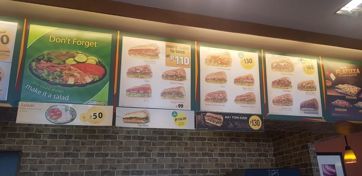 Menu at Subway - Cities Events Place restaurant, Quezon City, 30 Sgt ...