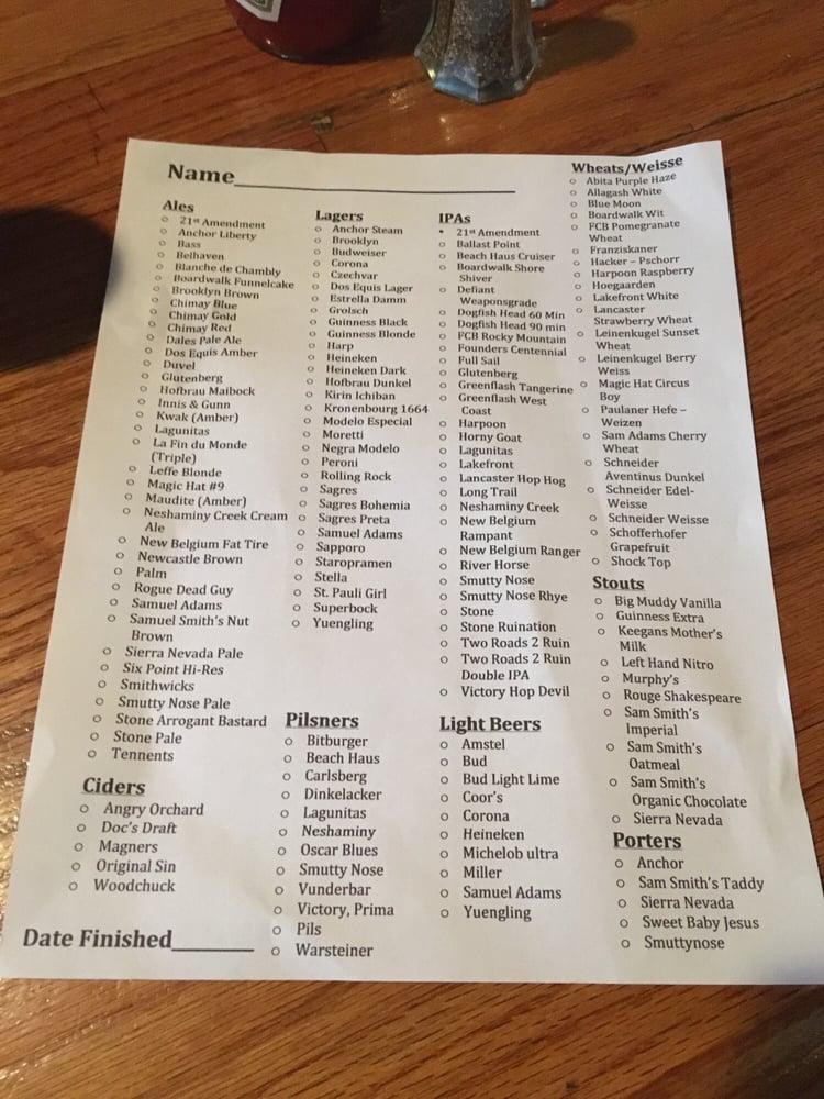 Menu at Bello's Pub and Grill, Newark's First Gastropub, Newark, 376 ...