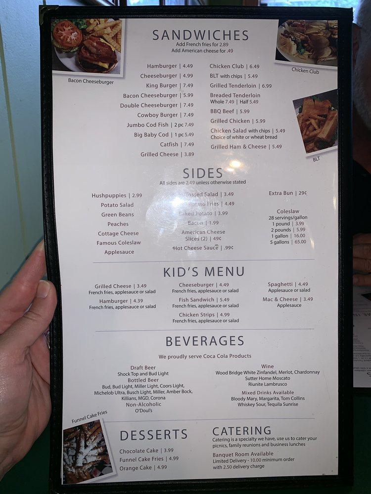 Menu at THE BUSH FAMILY RESTAURANT, Terre Haute