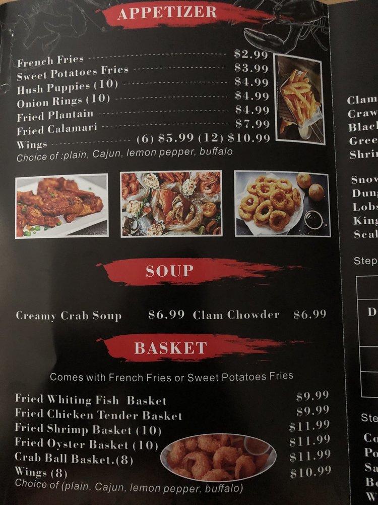 Menu at Cajun Seafood Boil restaurant, Laurel