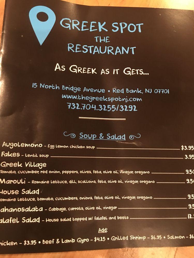 Menu at Greek Spot The Restaurant, Red Bank