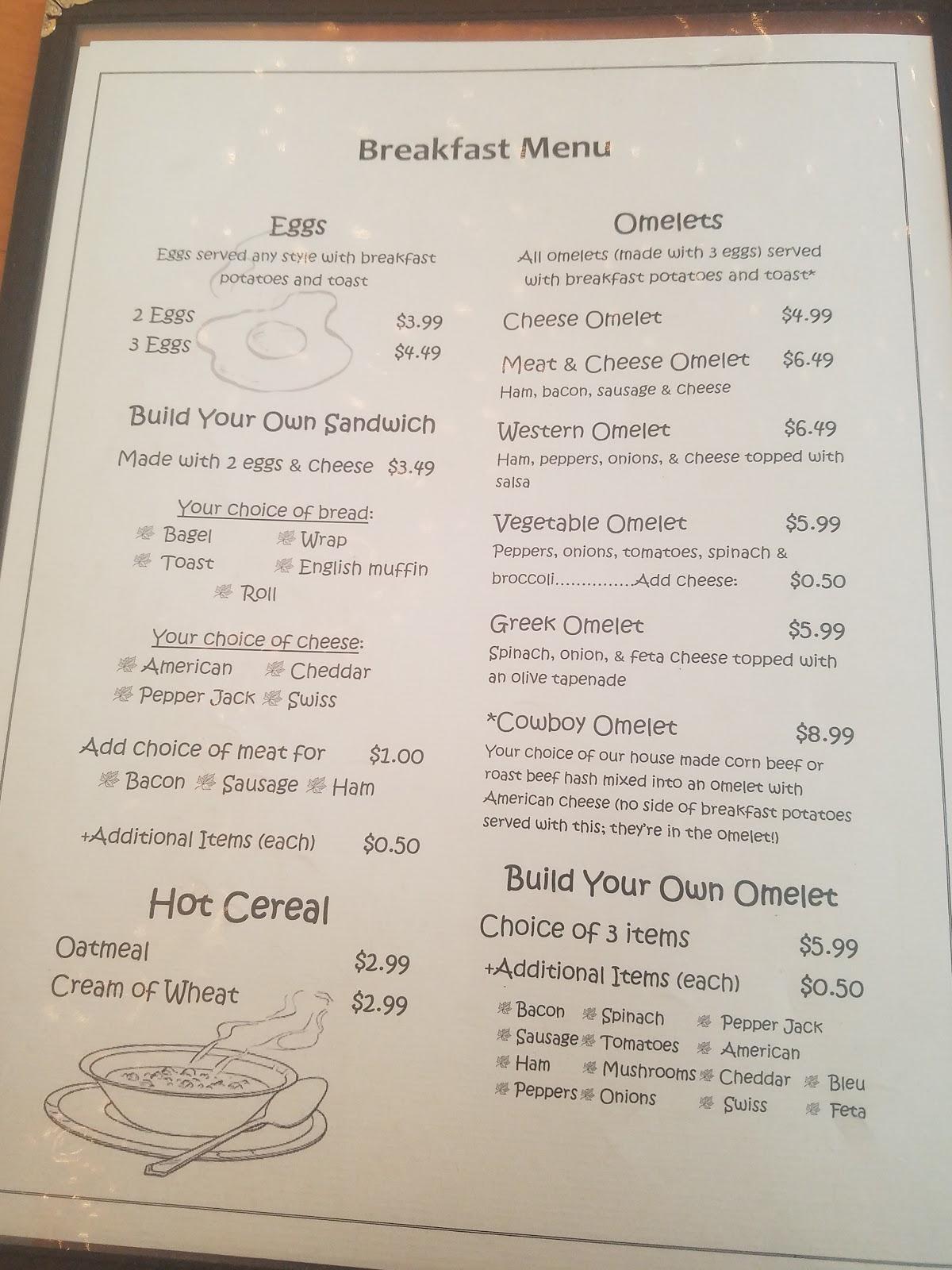 Menu at Hop Head Brewery at Sugar Maple Cafe, Owego