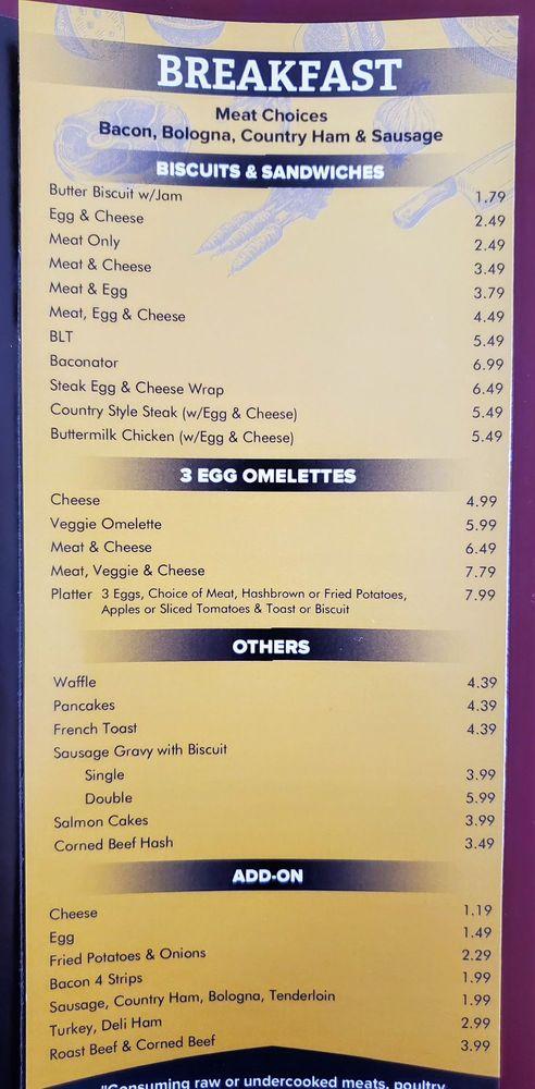 Menu at Chicken Coop Restaurant, Lovingston