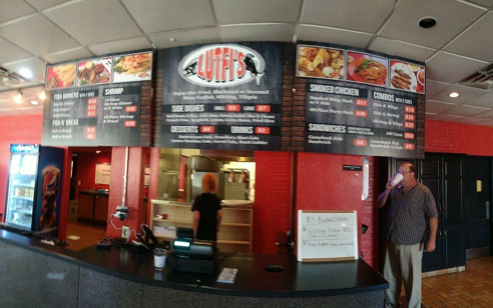 Menu at Lutfi’s Fried Fish restaurant, Omaha, N 72nd St