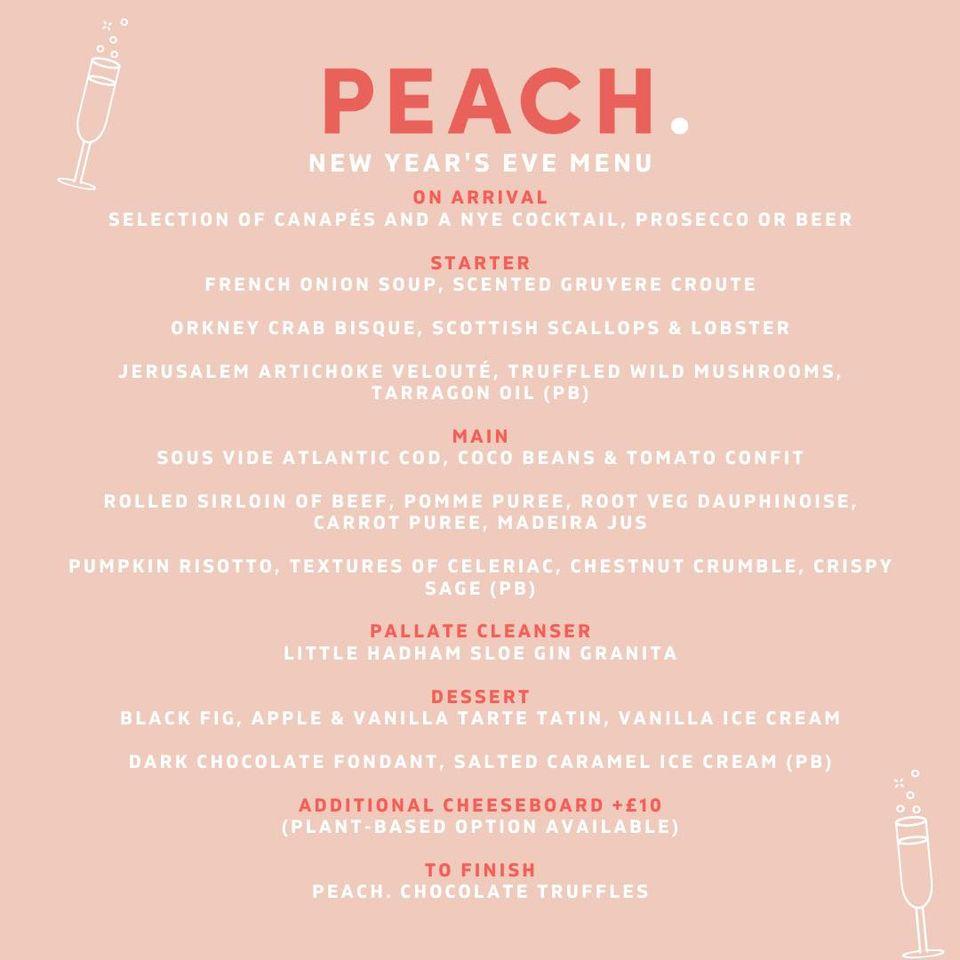 Menu at PEACH. (Hertford) restaurant, Hertford
