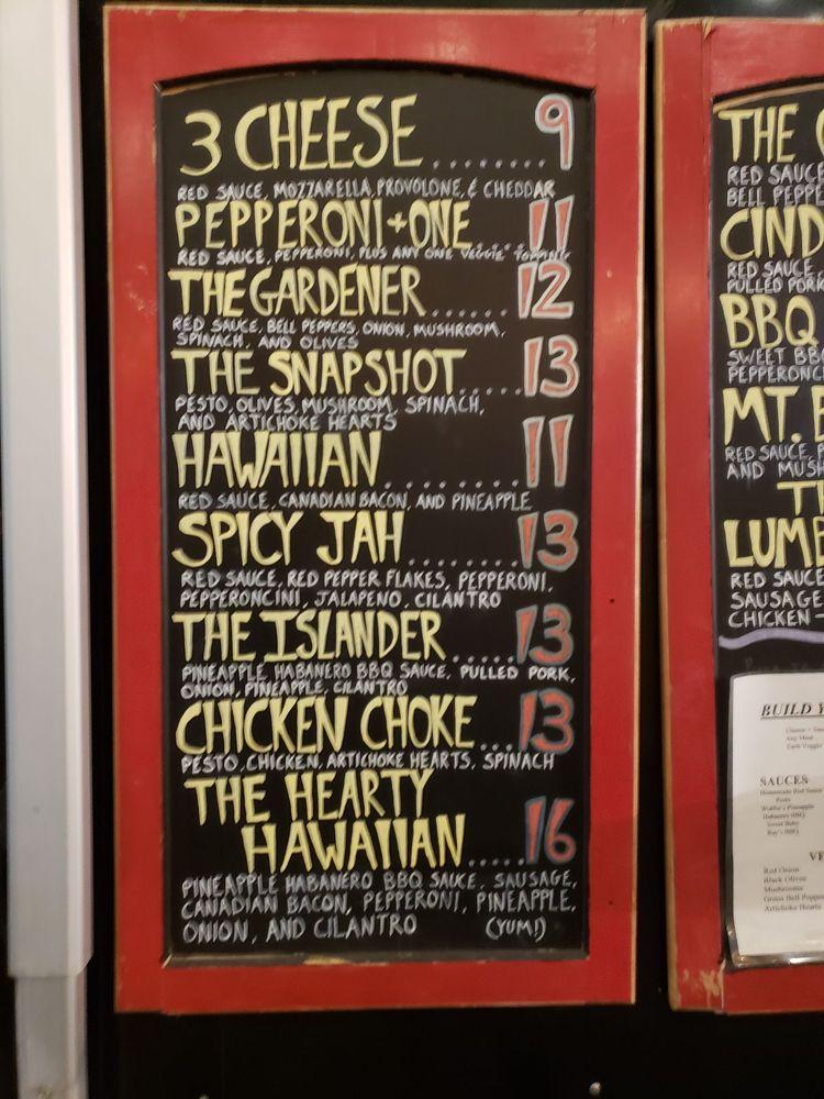 Menu at Red Road Pizza Cart pizzeria, Redmond