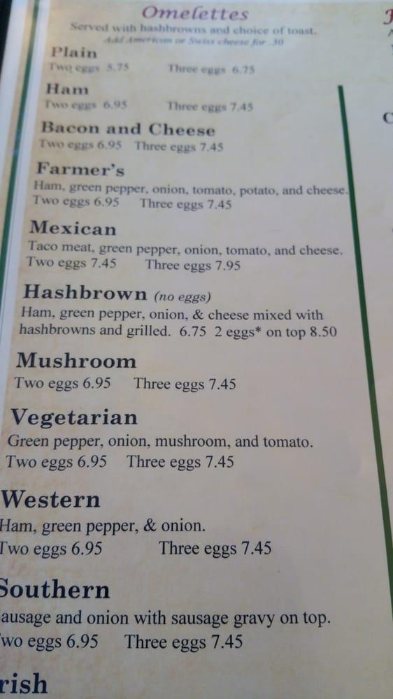 Carta de Villager Restaurant, Lewiston