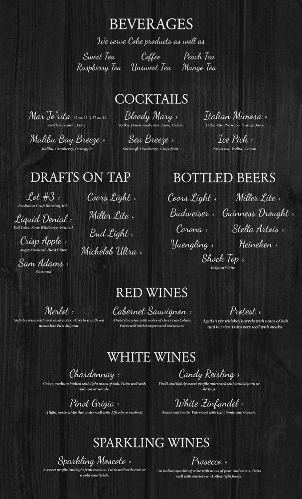 Menu at JoJo's Family Restaurant, Salisbury