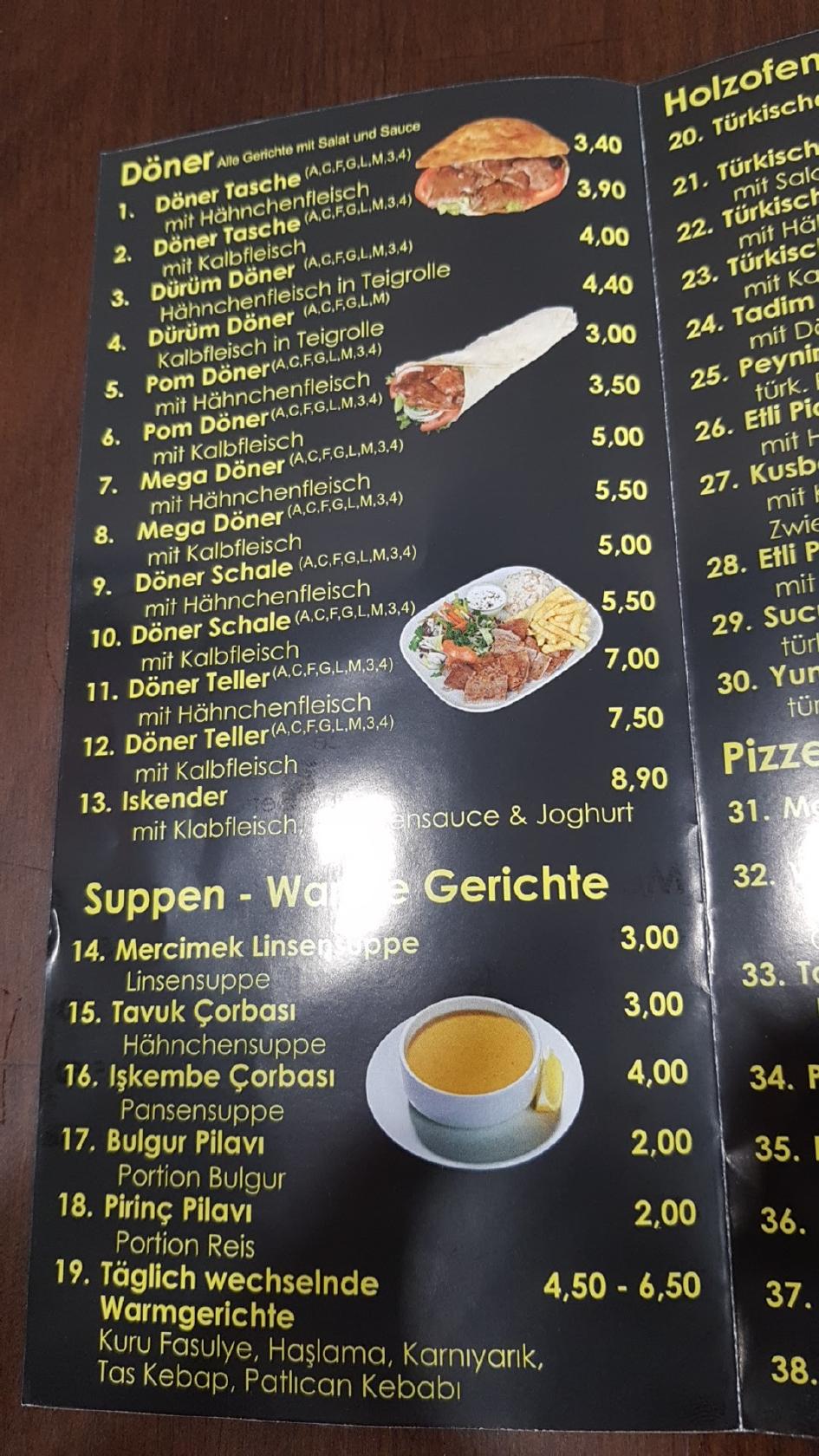 Speisekarte von Tadim restaurant, Dortmund