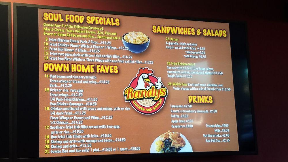 Menu at Randys Chicken And Waffles restaurant, Lancaster