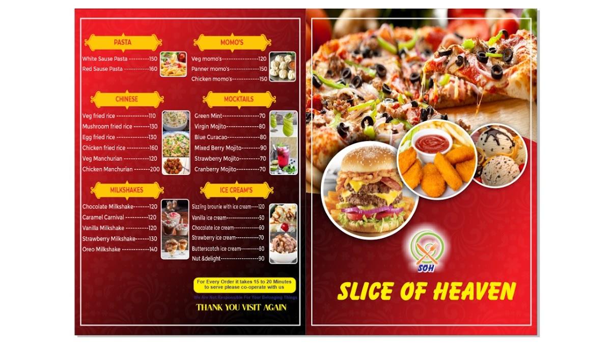 Menu at SLICE OF HEAVEN, Kanigiri