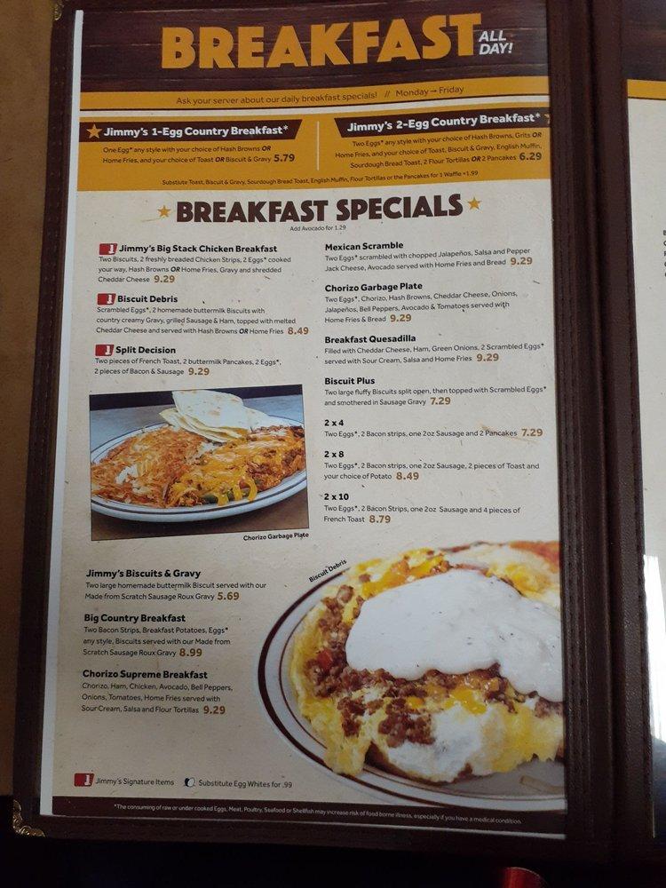 Menu at Jimmy's Round-Up Cafe & Fried Pies, Oklahoma City