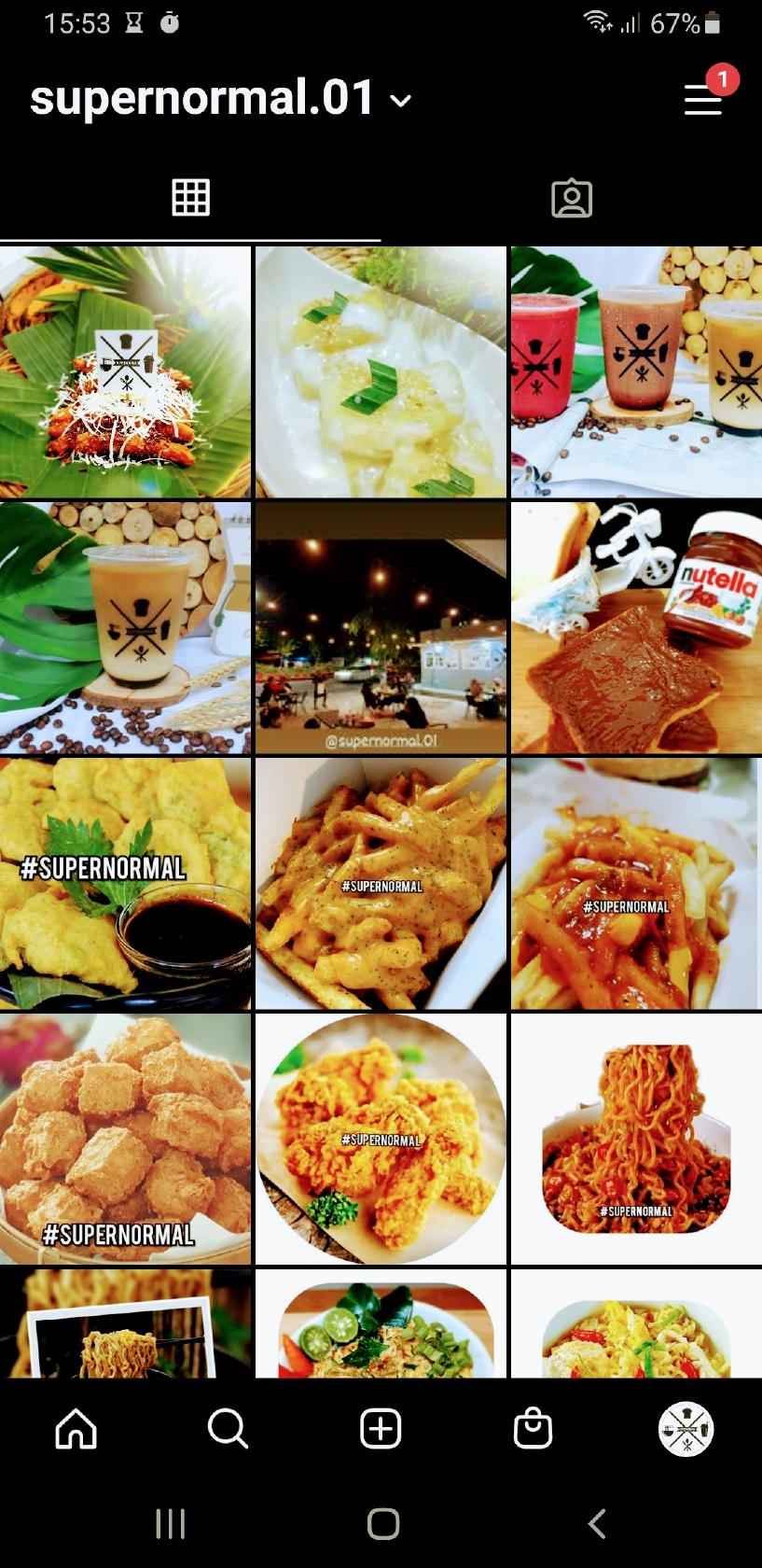 Carta del café Warunk Supernormal, Madiun