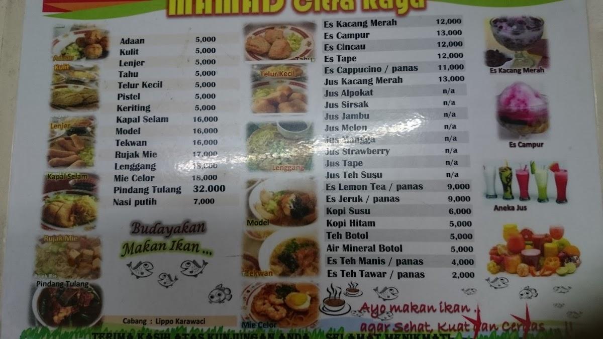 Menu at Permata Culinary cafe, Tangerang
