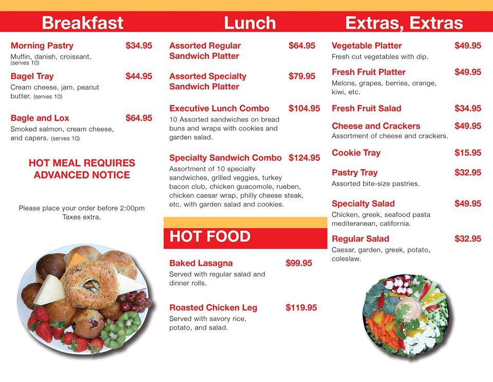 Menu at The Lunch Bag Deli Cafe, Mississauga