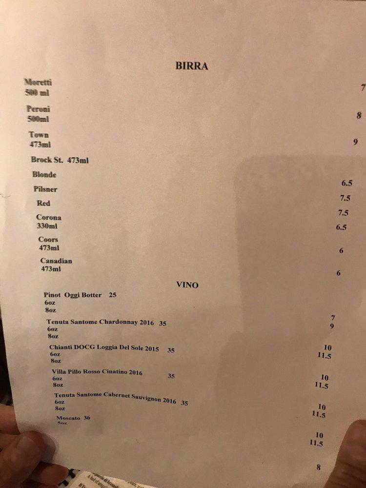 Menu at Tuscan Wolf Pizzeria, Whitby