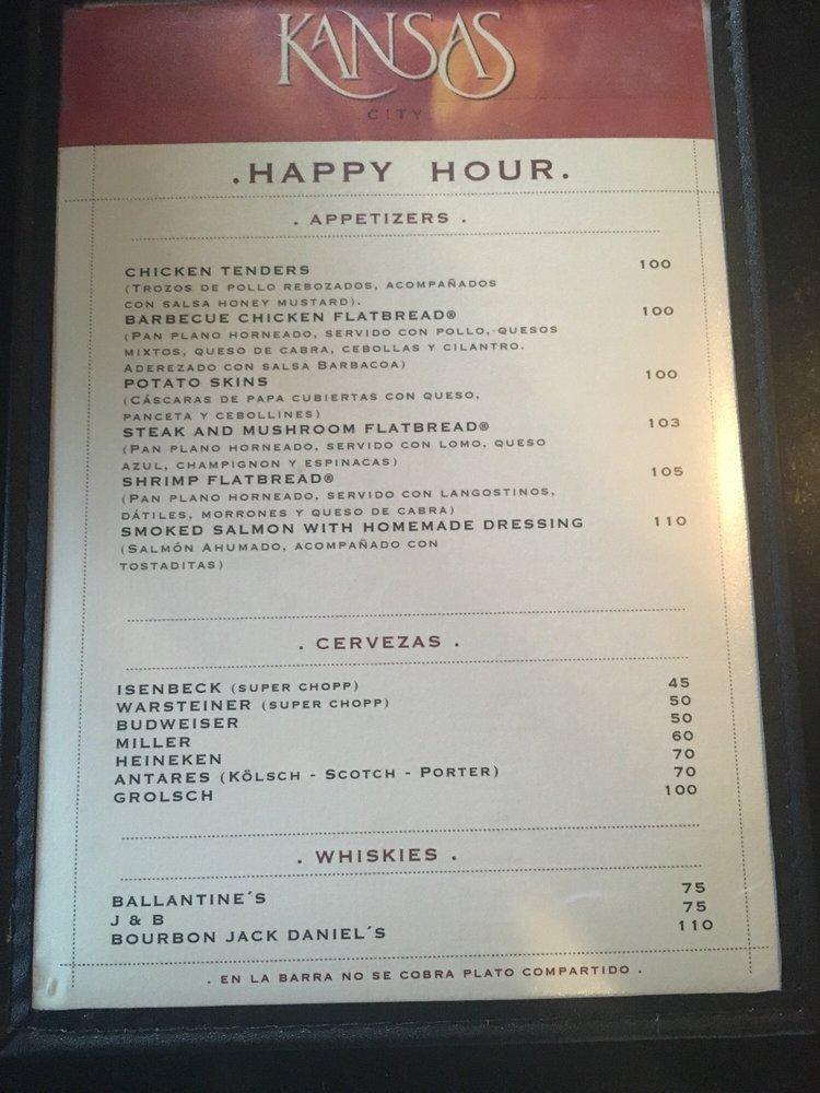 Carta del restaurante Kansas, Buenos Aires, Av. Libertador 4625