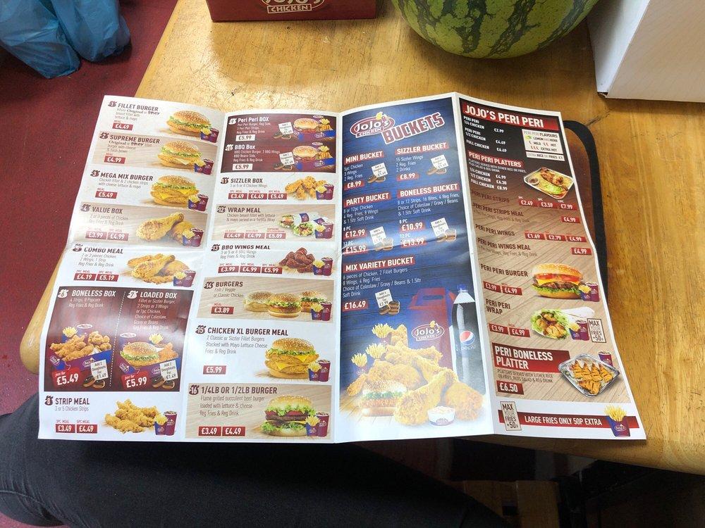 Menu at Jojo's Chicken Bolton fast food, Bolton