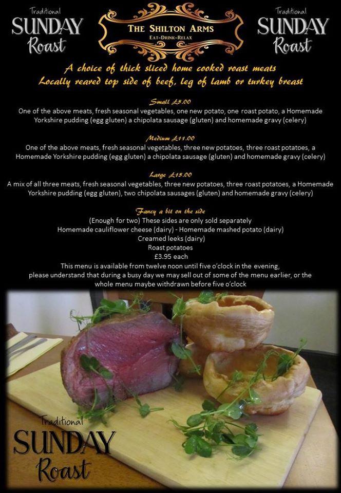 Menu at The Shilton Arms pub & bar, Coventry, 5 Church Rd
