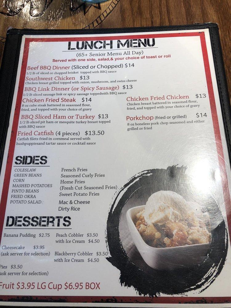 Menu at Splendora Cafe & Bbq, Splendora, Speed St