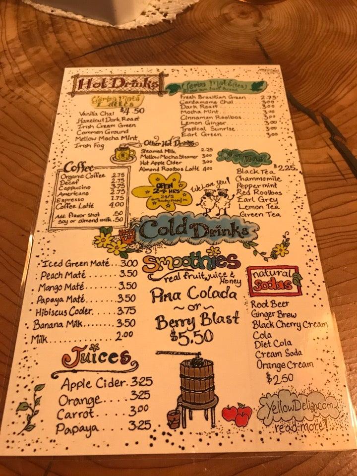 Menu at Yellow Deli restaurant, Chilliwack