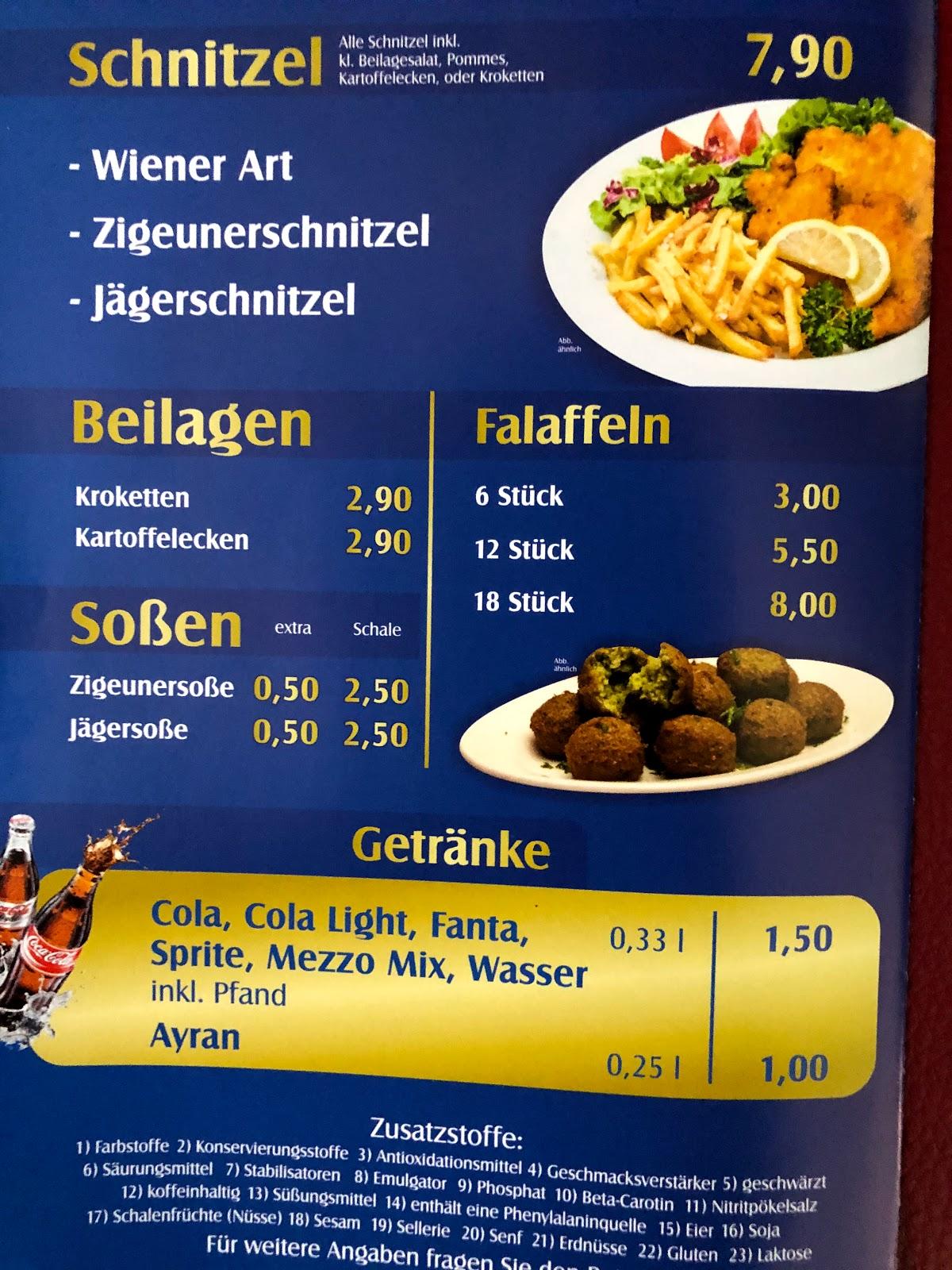Menu at Arena Döner 2, Gladbeck