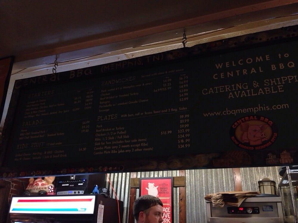 Menu at Central BBQ - Midtown (Food Truck), Memphis, Central Ave