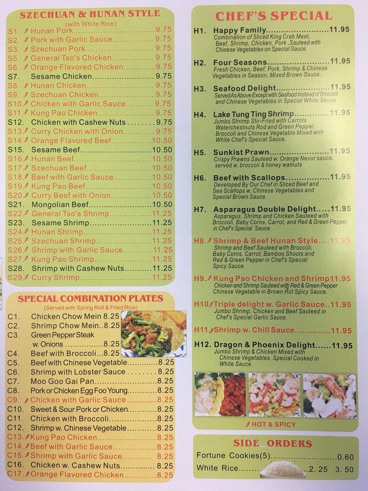 Menu at China One Restaurant, Santa Maria