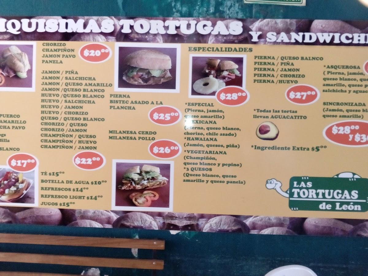 Menu at Las Tortugas restaurant, Leon, P.º de Jerez Nte. 801