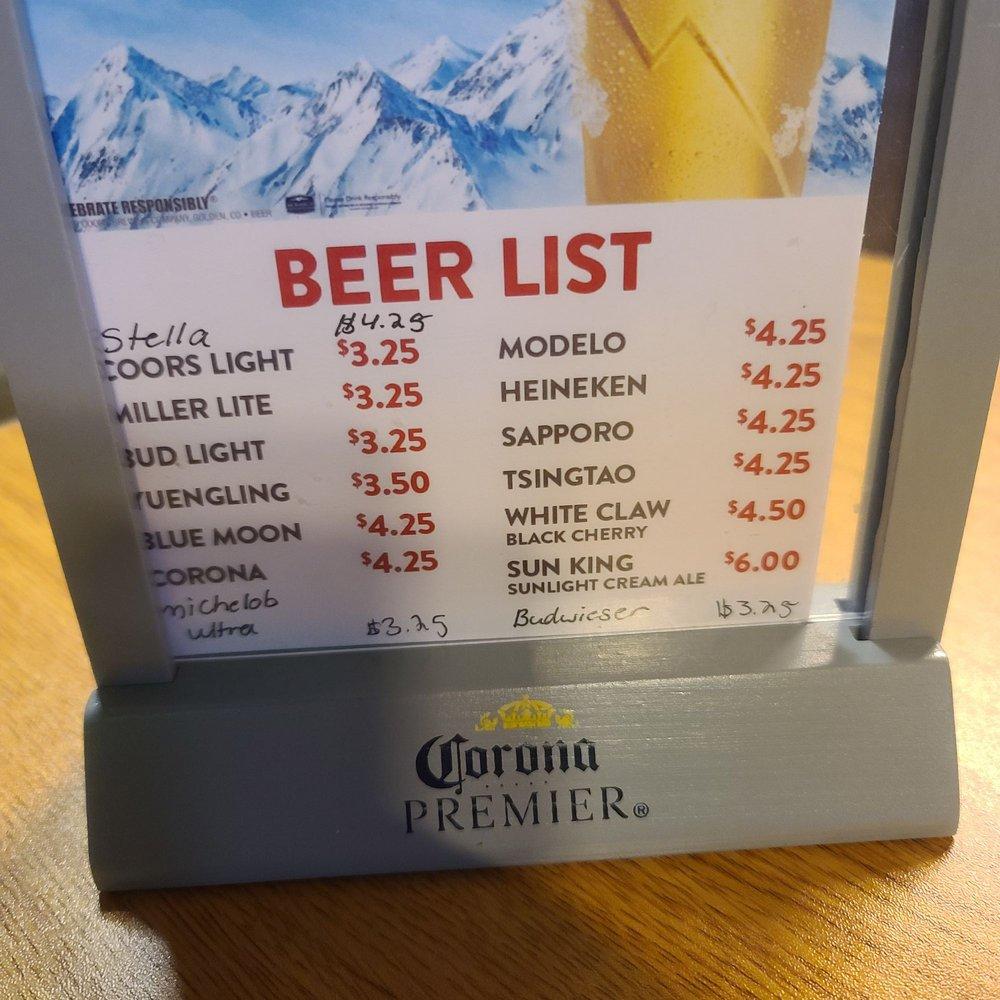 Menu at Ugly Crab restaurant, Indianapolis