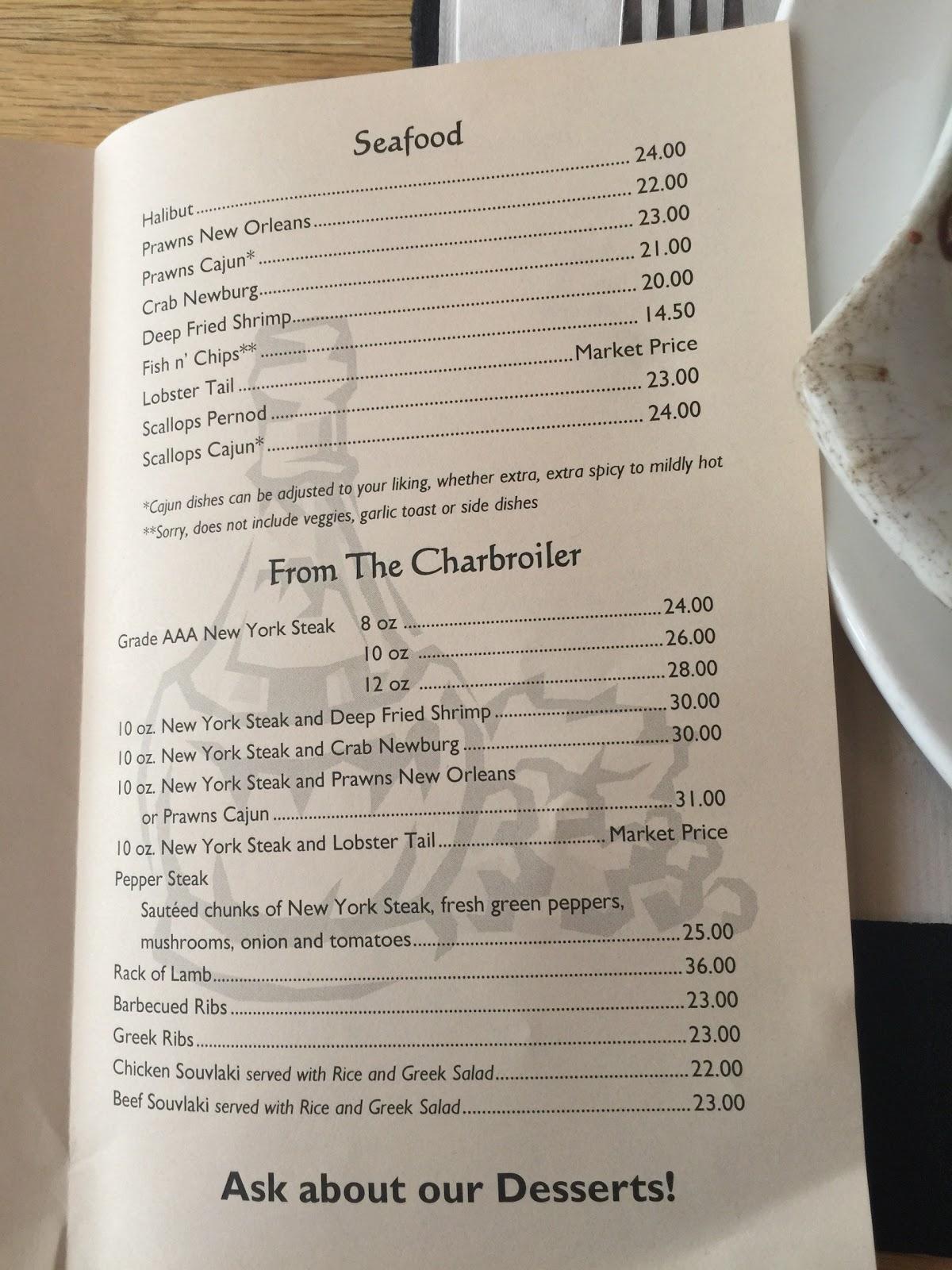 Menu at Cafe Michael, Trail, BC-3B