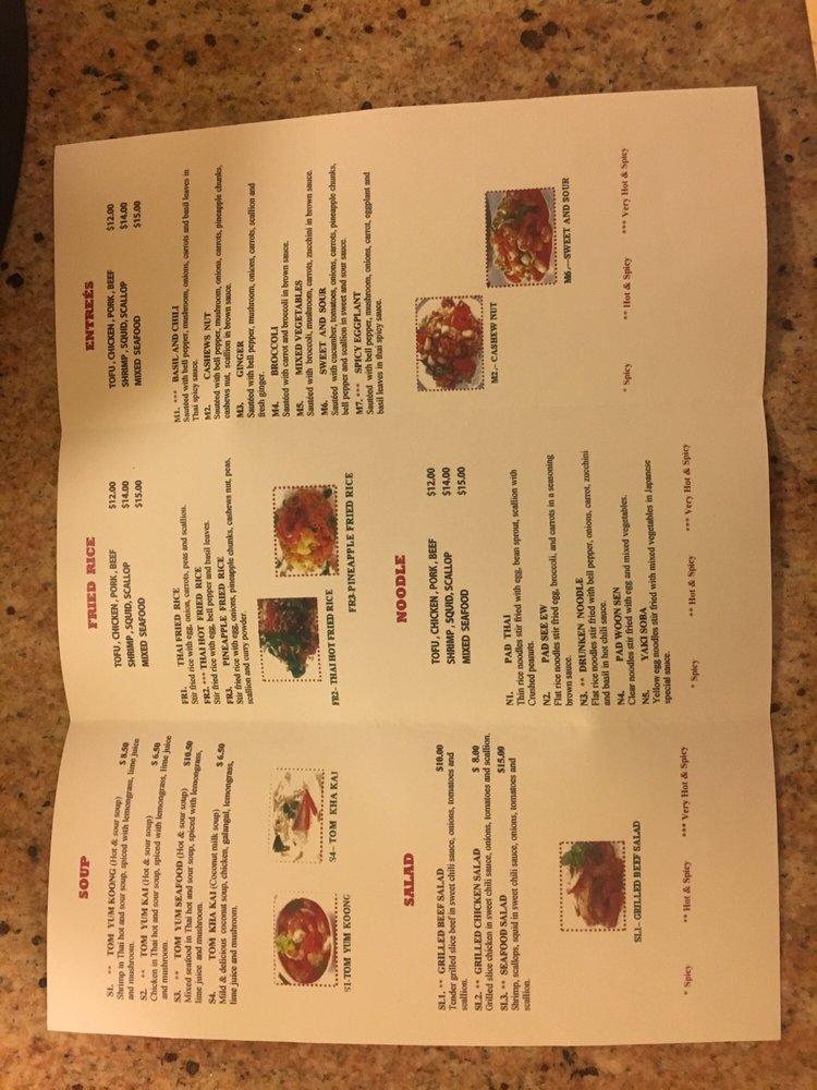 Menu at Little Blue Elephant restaurant, Minot