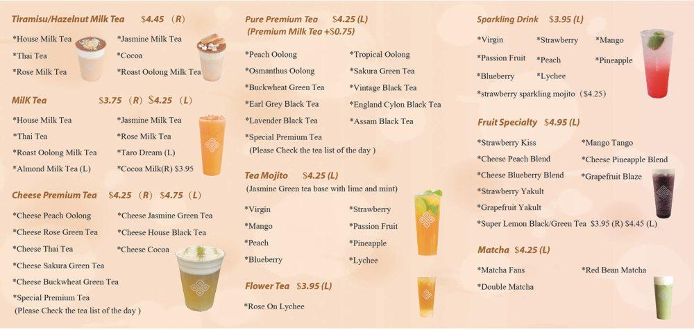 Menu at Proleće Tea pub & bar, Chino Hills, City Center Dr