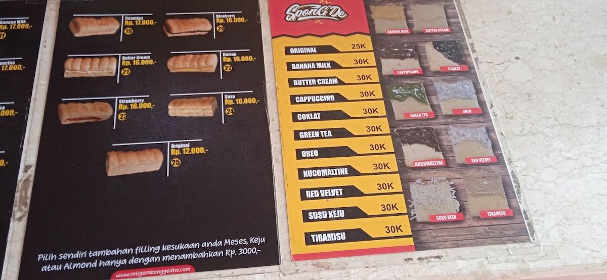 Menu at Roti Gembong Gedhe Sokaraja, Kalibagor