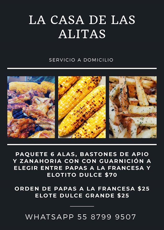 Menu at La Casa de las Alitas restaurant, Mexico City, Norte 180 #450